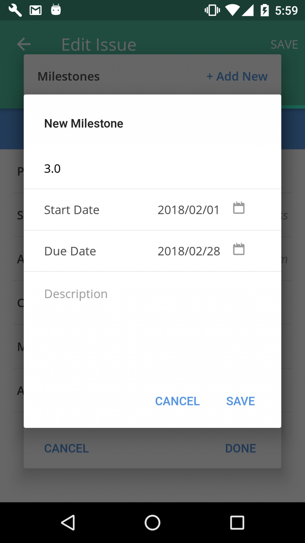 Add/edit projects on Backlog for Android | Nulab