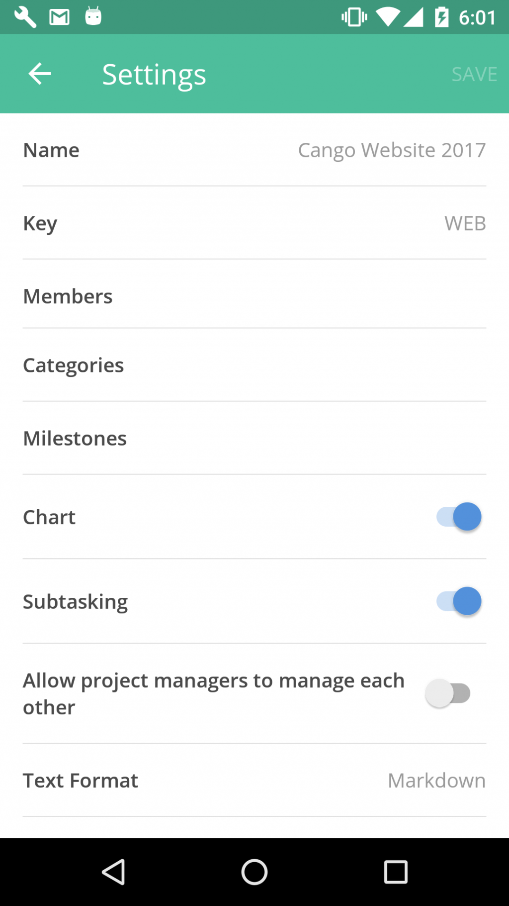 Add/edit projects on Backlog for Android | Nulab